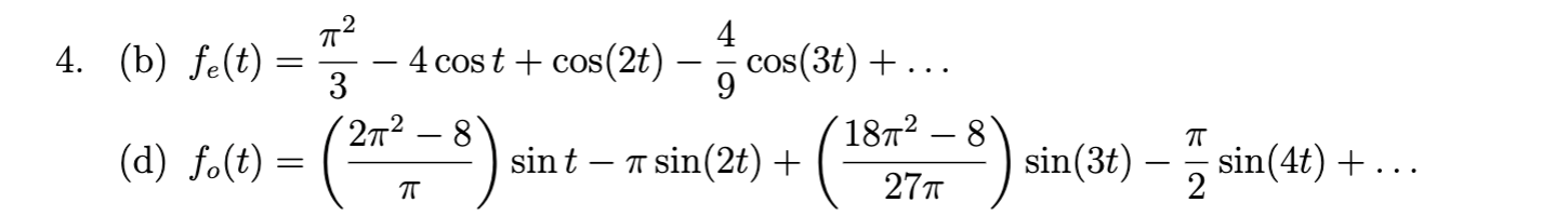 Solved 4. Consider the function f(t)=t2 for 0 | Chegg.com