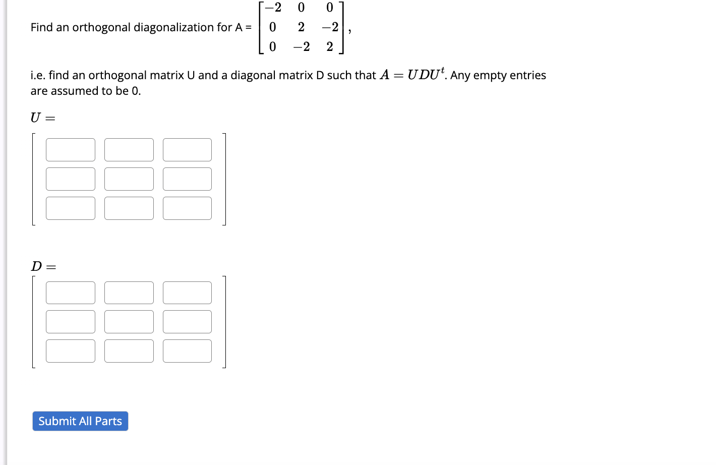 Solved Find an orthogonal diagonalization for | Chegg.com