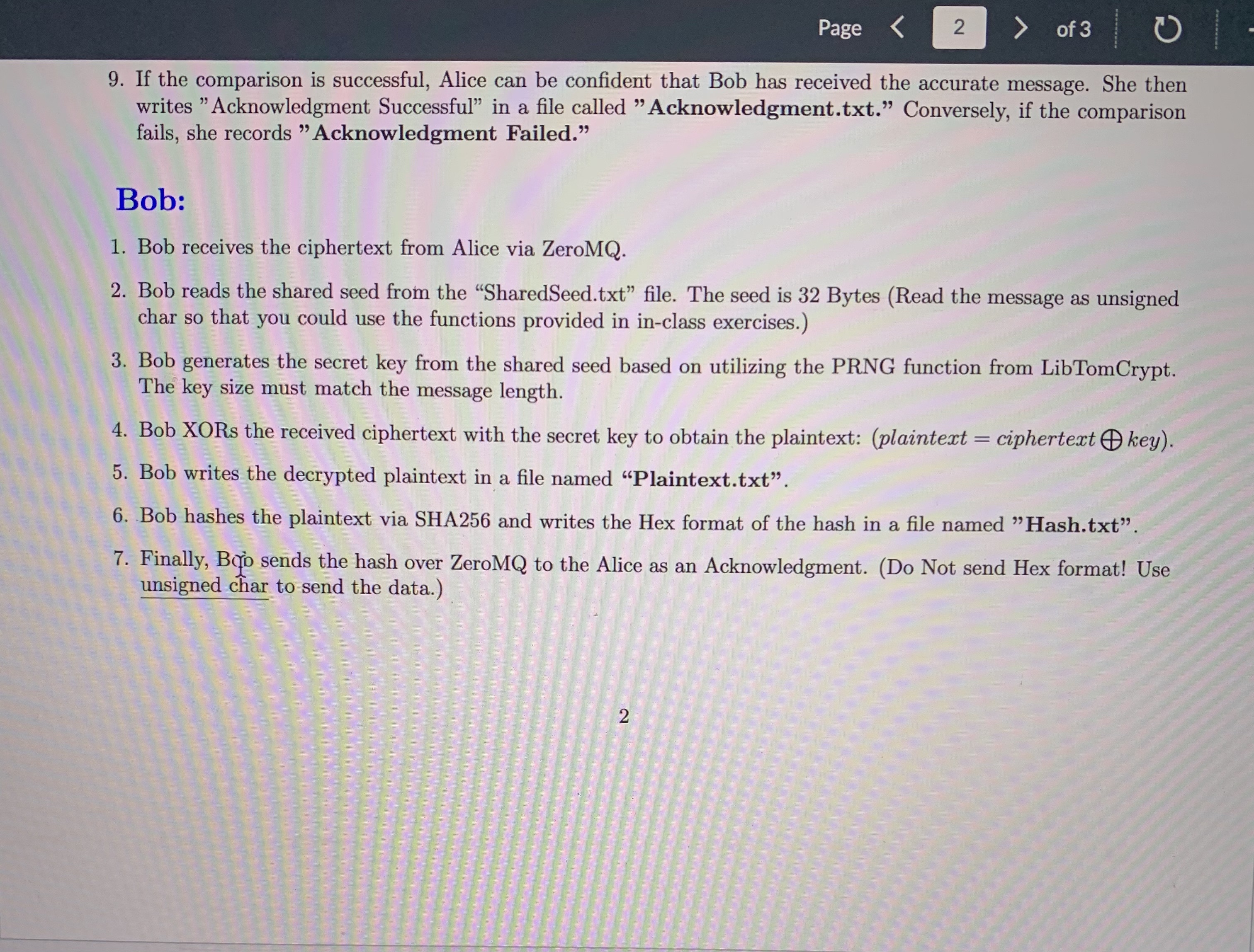 Solved 0.5 Programing Assignment - Toy Stream Cipher | Chegg.com