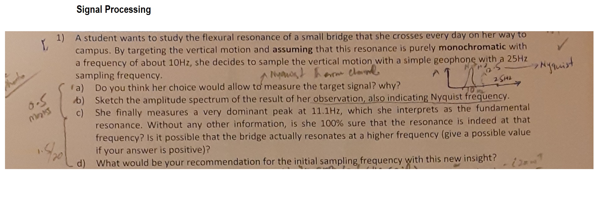 Solved Signal Processing. please answer the questions. | Chegg.com