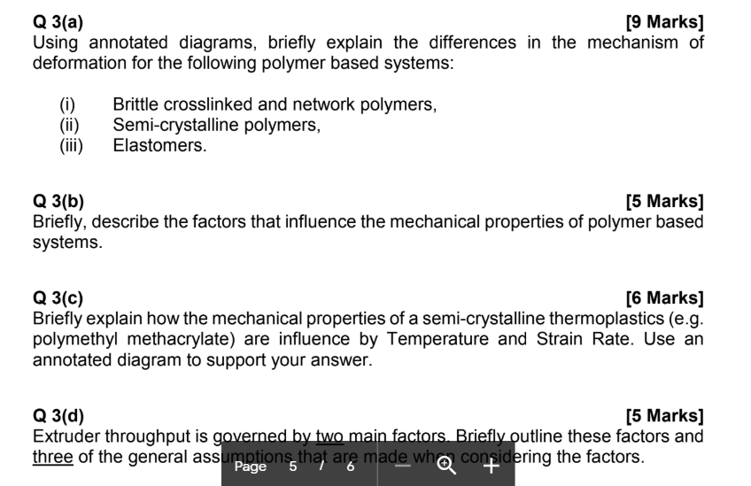 Solved Q 3(a) Using annotated diagrams, briefly explain the | Chegg.com