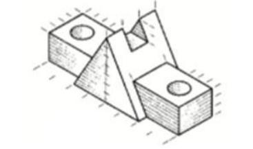 Solved Draw the 3rd angle orthographic projection layout of | Chegg.com