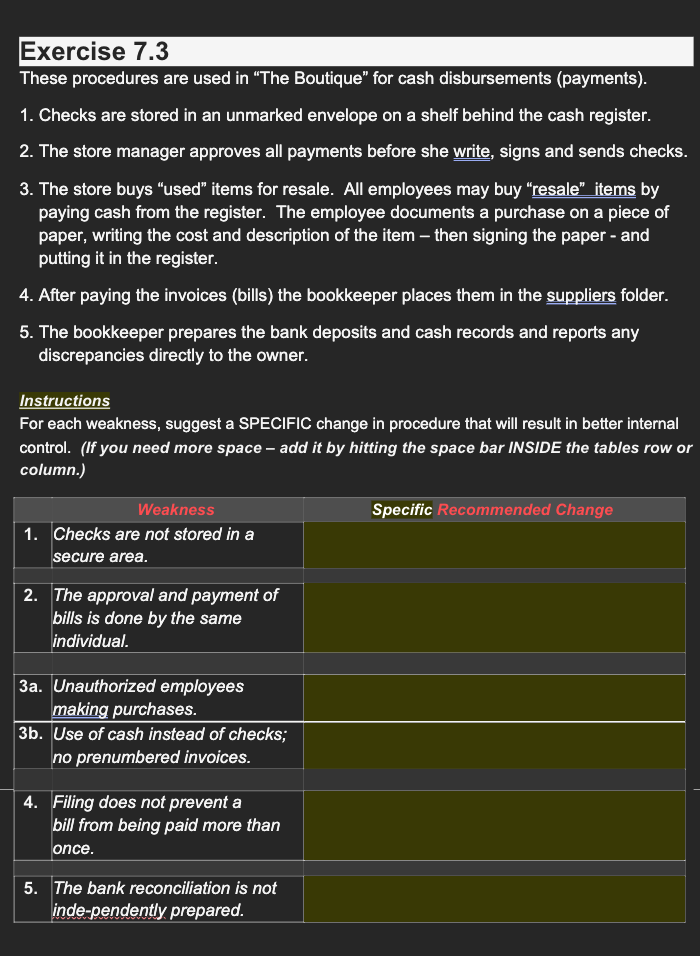 Solved Exercise 7.3 These procedures are used in "The | Chegg.com