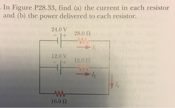 Solved Find (a) the current in each resistor and (b) the | Chegg.com