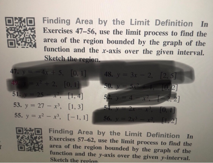 Solved Finding Area by the Limit Definition In Exercises | Chegg.com