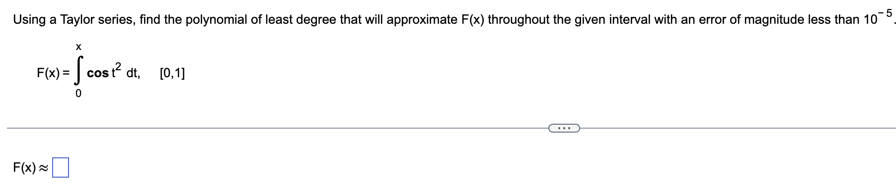 Solved Using a Taylor series, find the polynomial of least | Chegg.com