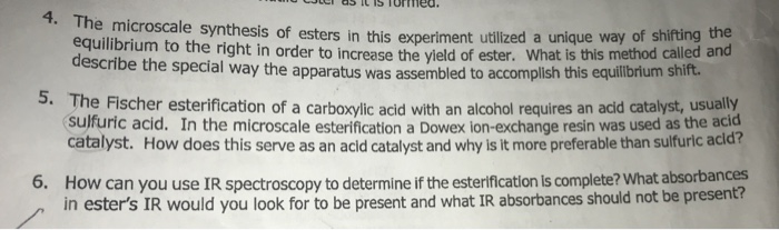 Solved u as It Is ToHed. 4. The microscale synthesis of | Chegg.com
