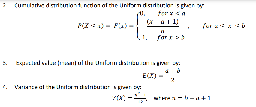 Solved A random variable X follows the Discrete Uniform | Chegg.com