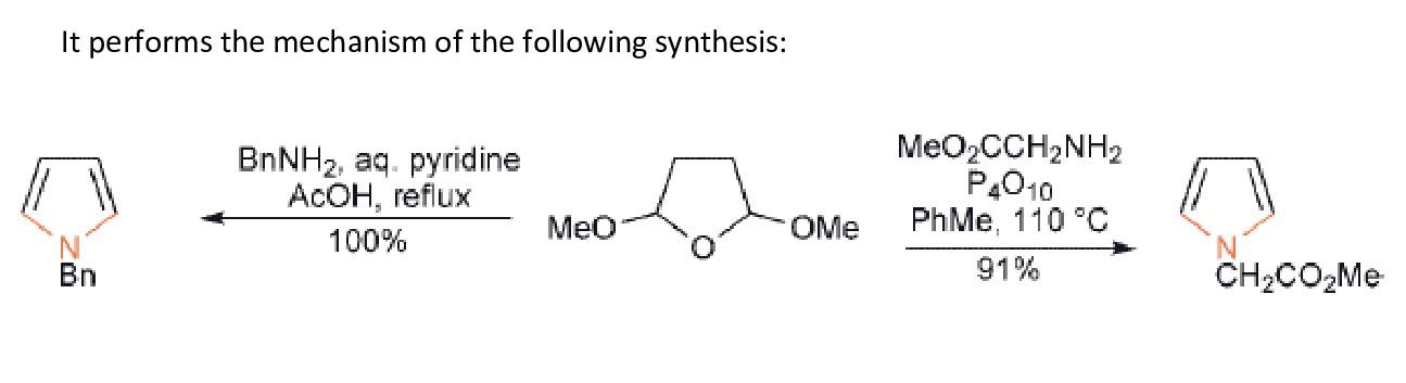 Solved It performs the mechanism of the following synthesis: | Chegg.com