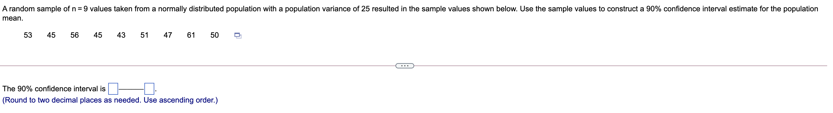 Solved A random sample of n = 9 values taken from a normally | Chegg.com