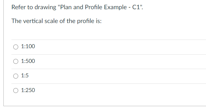 Refer to drawing "Plan and Profile Example - C1". The | Chegg.com
