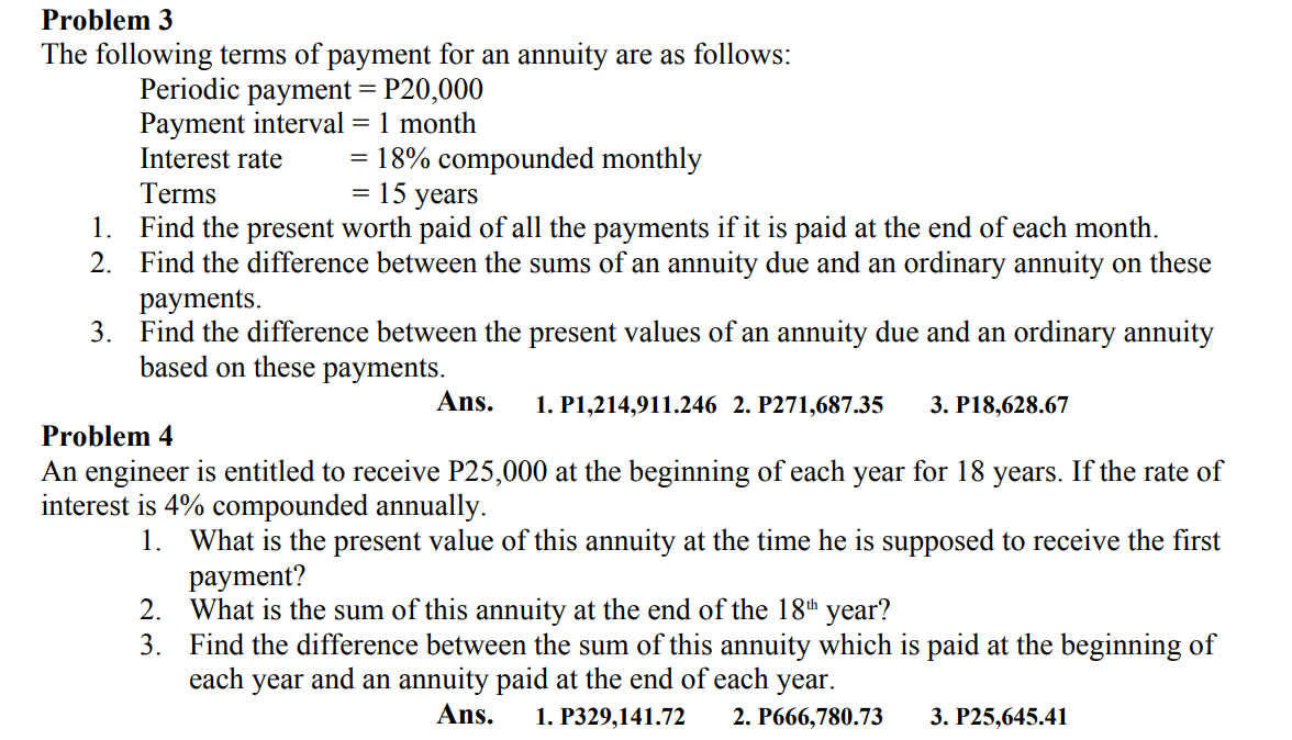 Solved Problem 3 The following terms of payment for an | Chegg.com