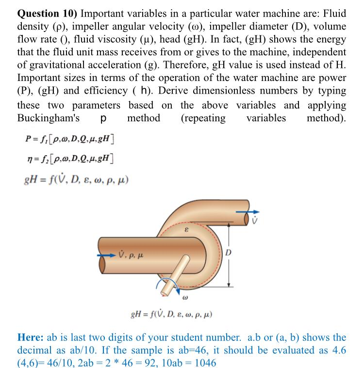 Solved Question 10) Important variables in a particular | Chegg.com