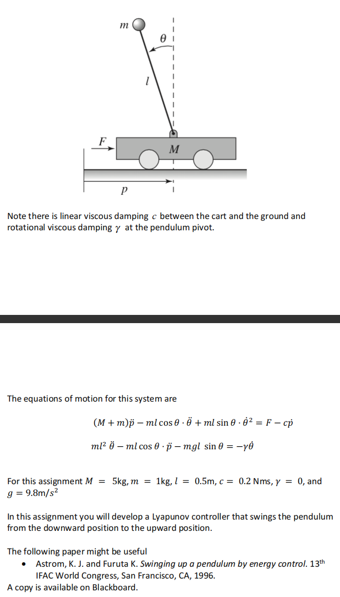 Solved Note there is linear viscous damping \\( c \\) | Chegg.com