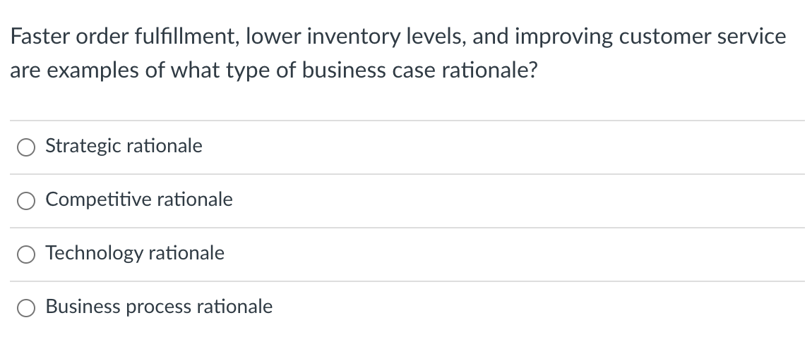 Solved Faster order fulfillment, lower inventory levels, and | Chegg.com
