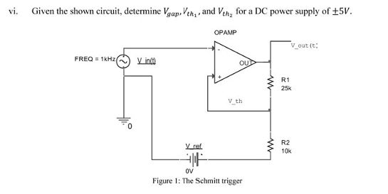 Solved vi. Given the shown circuit, determine Vgap. Veny, | Chegg.com
