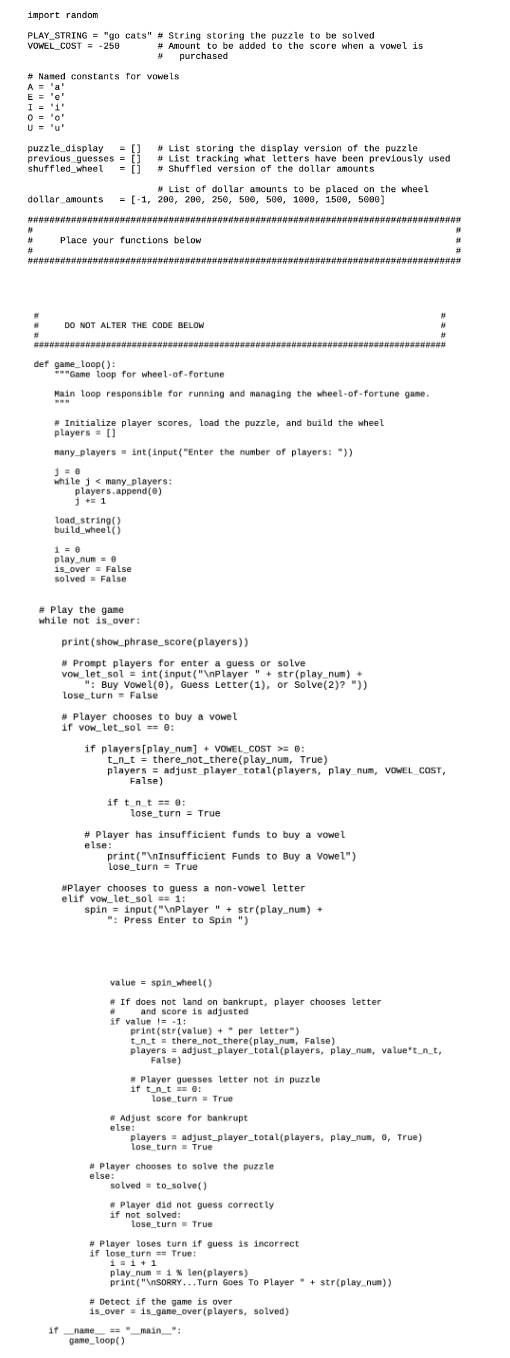 Instructions Program Structure This Program Will 