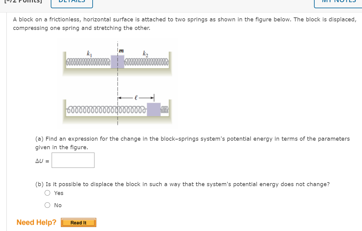 Solved A block on a frictionless, horizontal surface is | Chegg.com