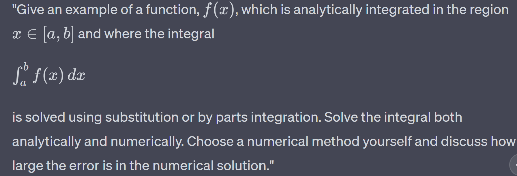 Solved "Give an example of a function, f(x), which is | Chegg.com