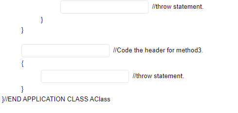 Solved Code the example given to you for exceptions without | Chegg.com