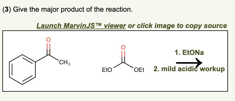 Solved (3) Give the major product of the reaction. Launch | Chegg.com