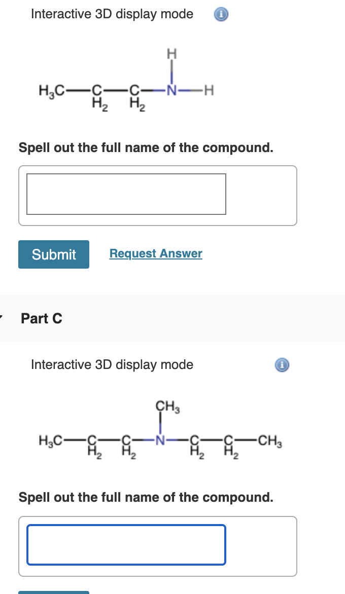 Solved Interactive 3D display mode i H H Н. HC-C H2 -C H2 | Chegg.com