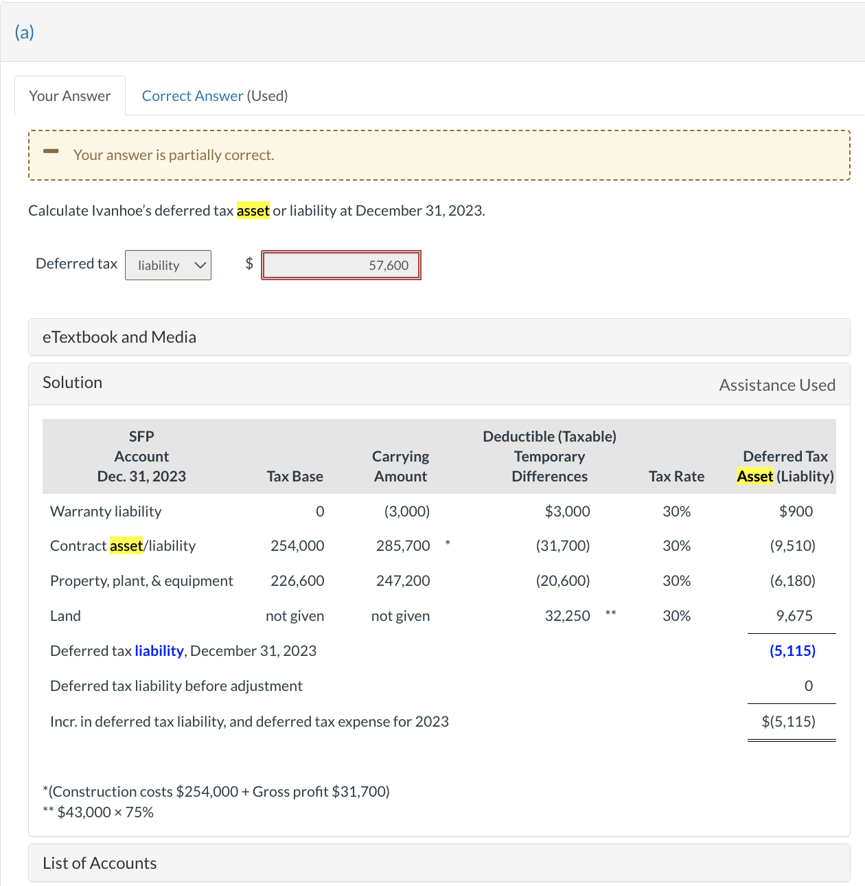 (f) Show how the balance of all the tax asset or | Chegg.com