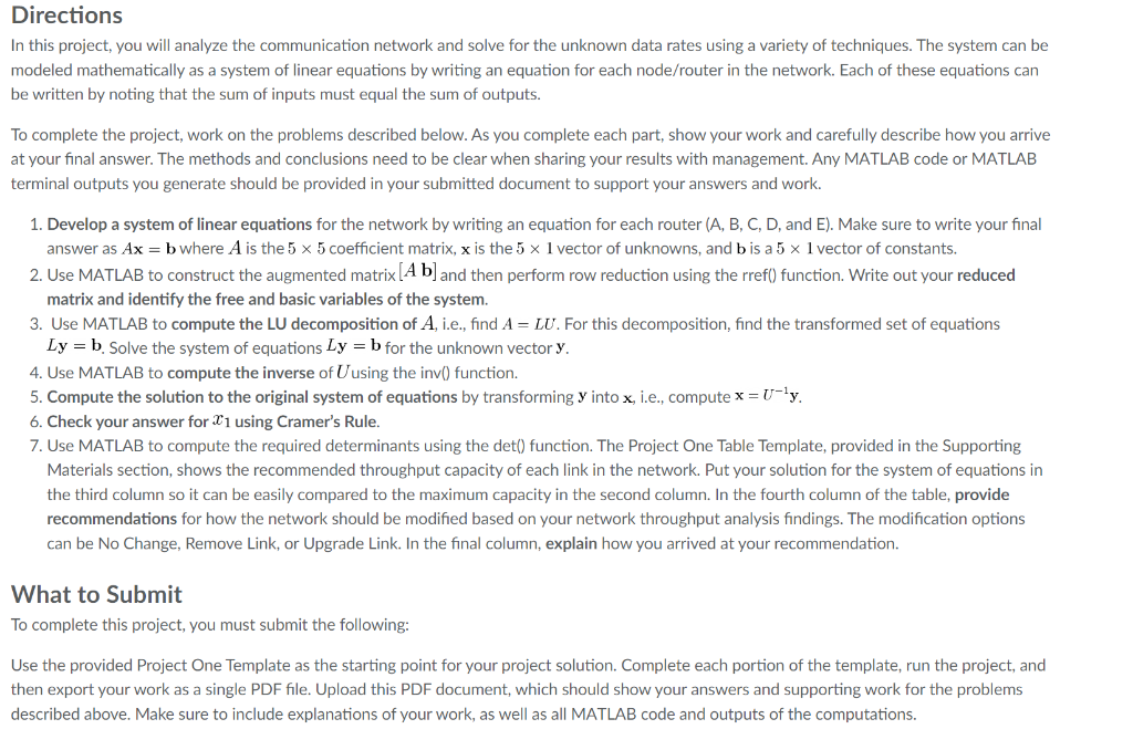 Solved In this project, you will analyze the communication | Chegg.com