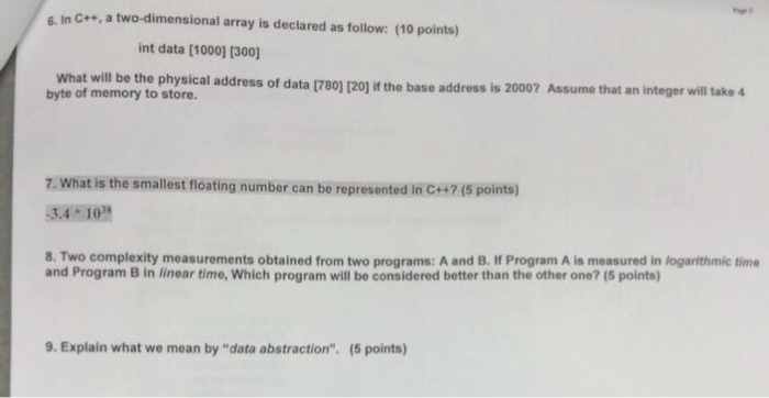 Solved In C++, a two-dimensional array is declared as | Chegg.com