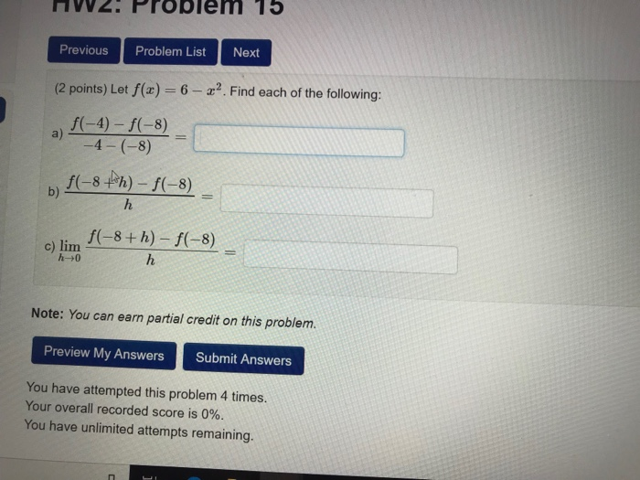 Solved Hw2: Problem 17 Previous Problem List Next (1 point) | Chegg.com