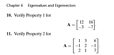 Solved Chapter 6 Eigenvalues and Eigenvectors 10. Verify | Chegg.com