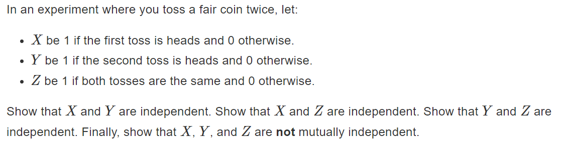 Solved In an experiment where you toss a fair coin twice, | Chegg.com