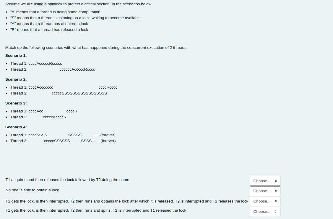 Solved Assume we are using a spinlock to protect a critical | Chegg.com
