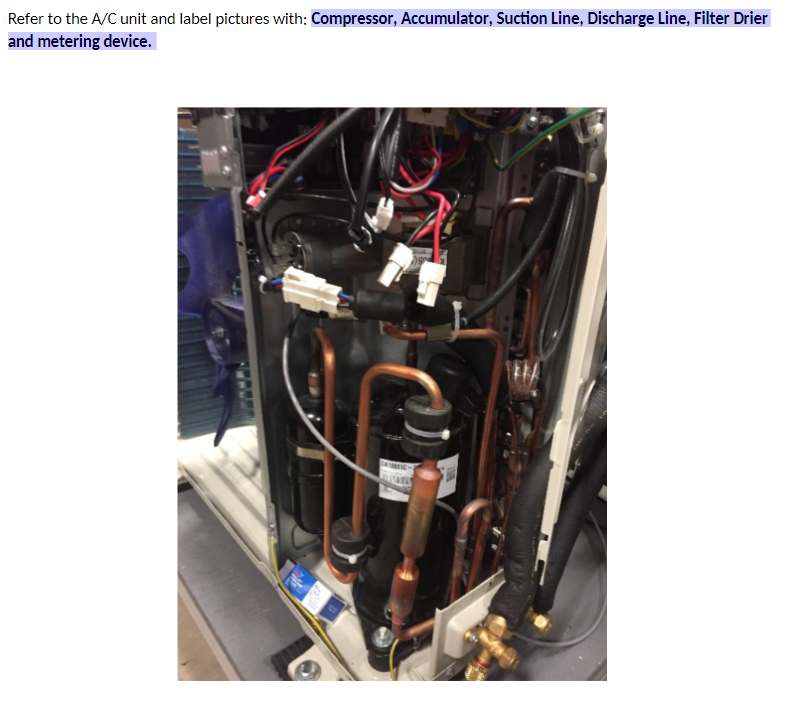 Solved Refer to the AC ﻿unit and label pictures with: | Chegg.com