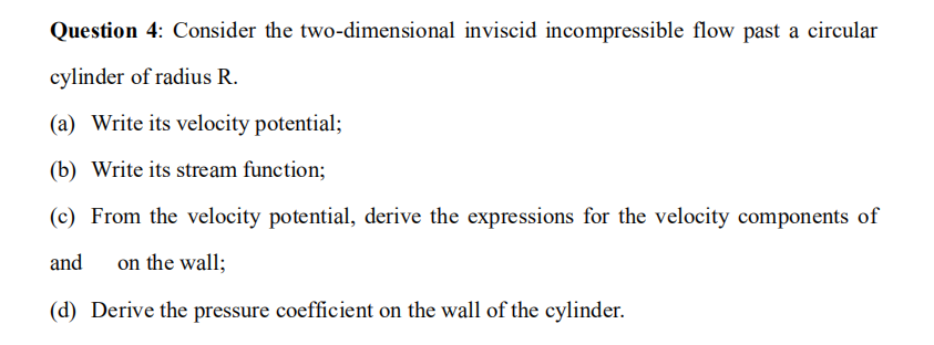 Solved Question 4: Consider the two-dimensional inviscid | Chegg.com