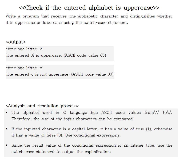 Solved Write a program that receives one alphabetic | Chegg.com