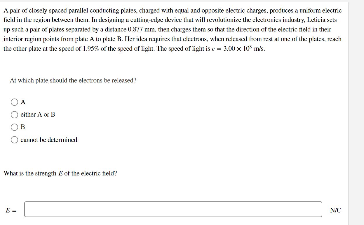 Solved A pair of closely spaced parallel conducting plates, | Chegg.com
