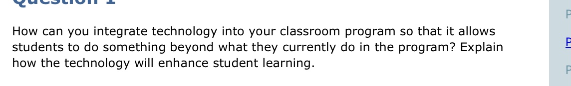 Solved How can you integrate technology into your classroom | Chegg.com