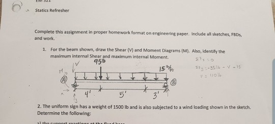 Solved Statics Refresher Complete this assignment in proper | Chegg.com
