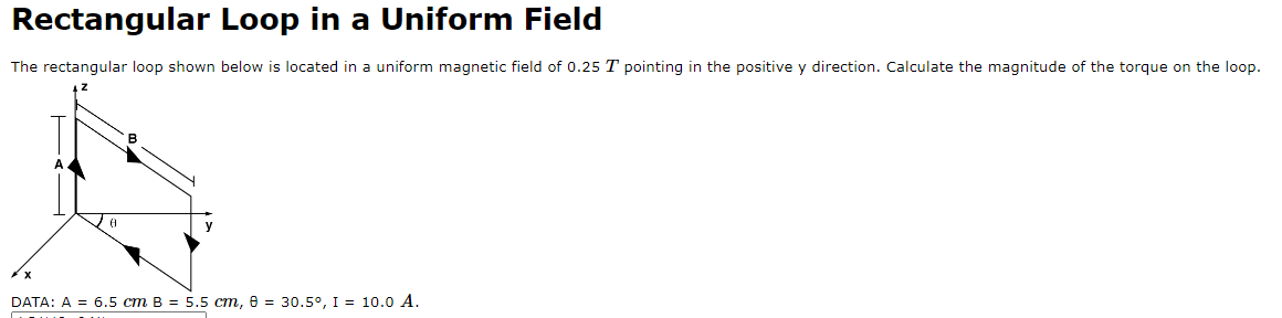 Solved Rectangular Loop in a Uniform Field The rectangular | Chegg.com