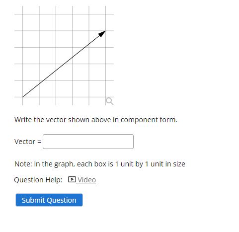 Solved Write the vector shown above in component form. | Chegg.com