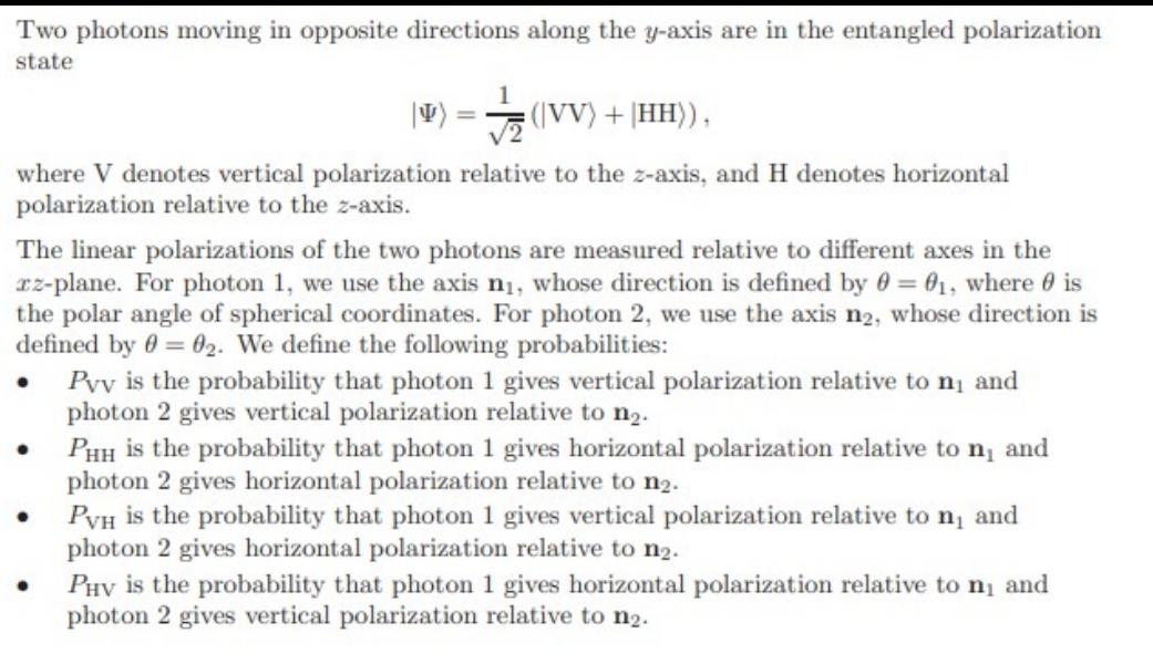 Solved Two photons moving in opposite directions along the | Chegg.com