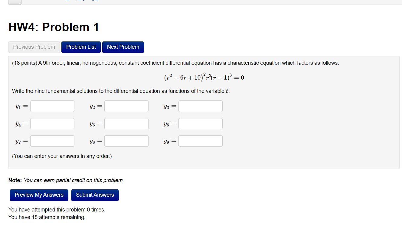 Solved HW4: Problem 1 Previous Problem Problem List Next | Chegg.com