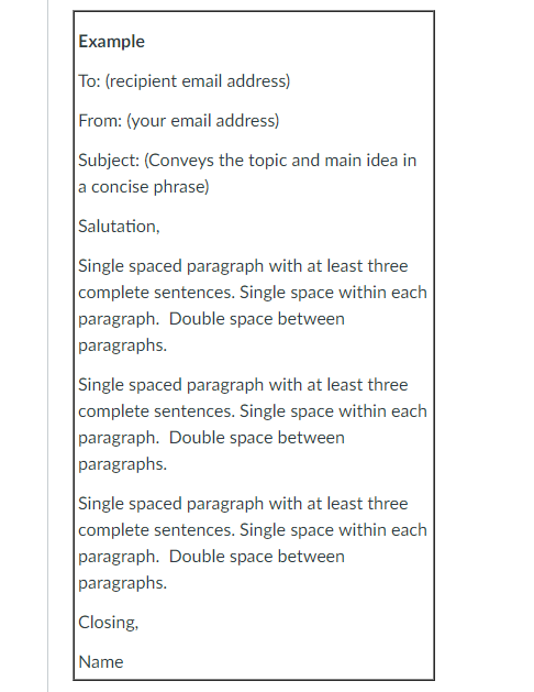 Solved Part 1: Select an email topic from the list provided | Chegg.com