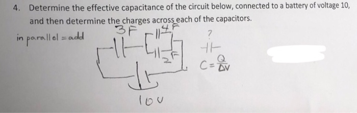 Solved Determine the effective capacitance of the circuit | Chegg.com