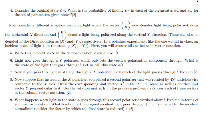 II. VECTOR REPRESENTATION OF TWO LEVEL SYSTEMS: | Chegg.com