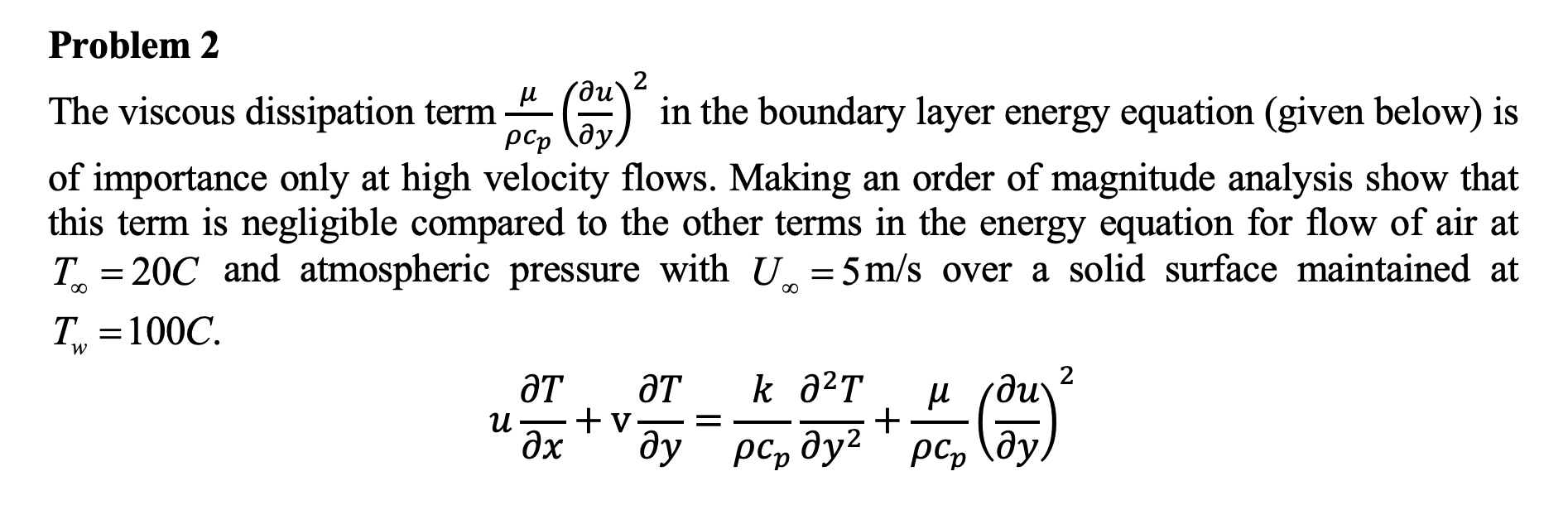 Solved Problem 2 2 ди en y Cy)” in the boundary layer energy | Chegg.com
