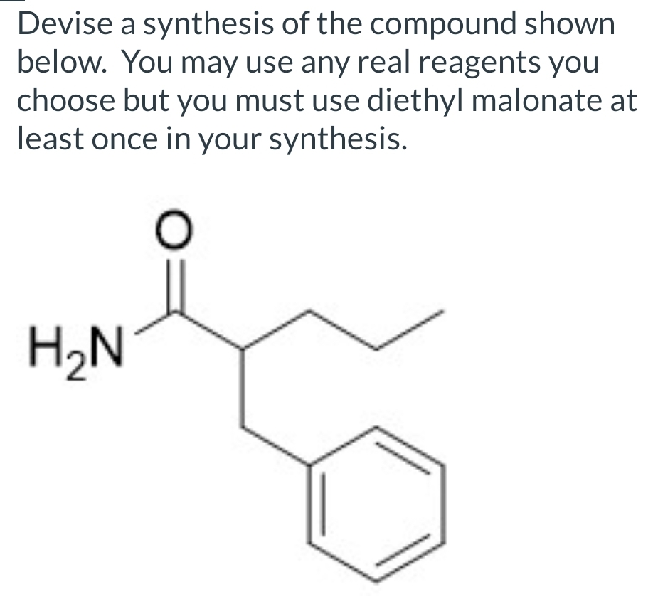 Solved Devise a synthesis of the compound shown below. You | Chegg.com