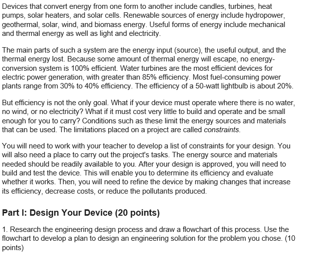 Solved Devices that convert energy from one form to another | Chegg.com