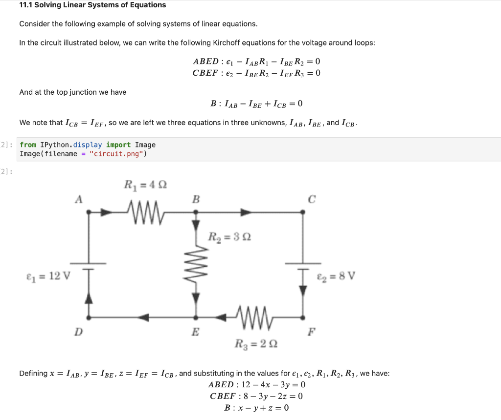 11.1 Solving Linear Systems of Equations Consider the | Chegg.com